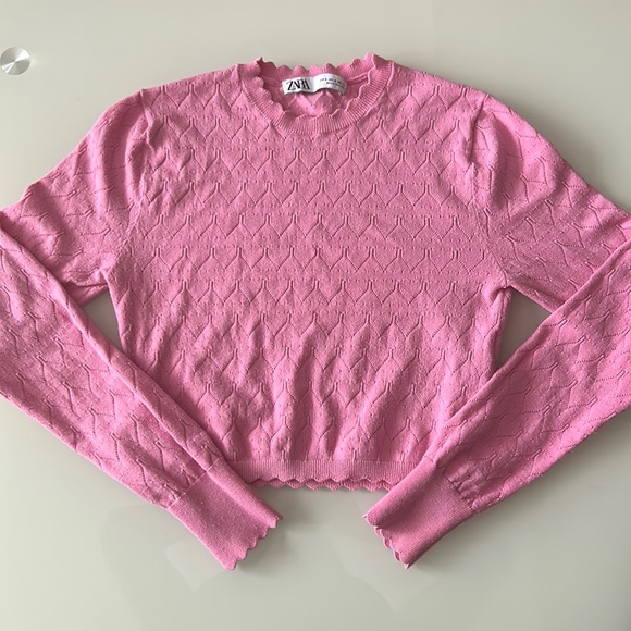 Zara | Sweaters | Zara Heart Cropped Sweater | Poshmark
